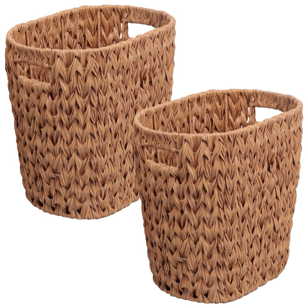 Maple Contemporary Farmhouse Resin 4.5-Gallon Tapered Oval Wicker Wate