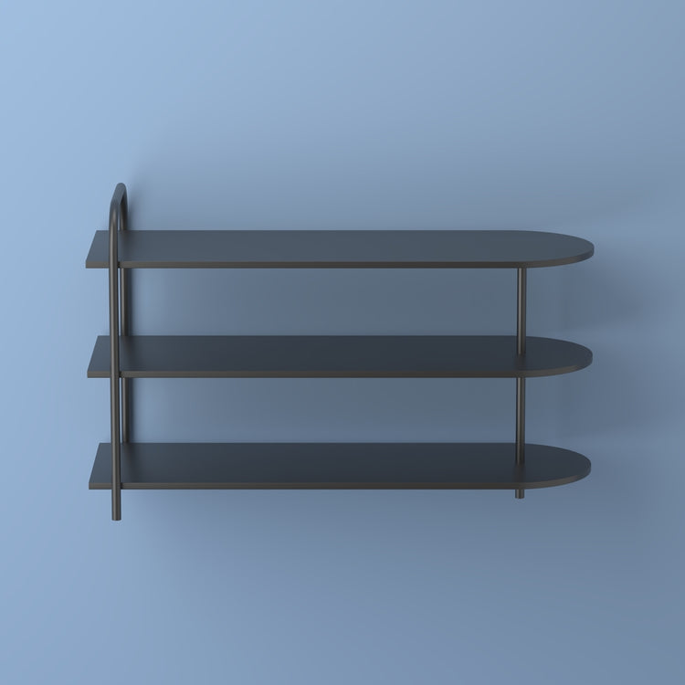 Modern 24" 9-Pair 3-Tier Iron Curved Decker Shoe Rack – Happimess